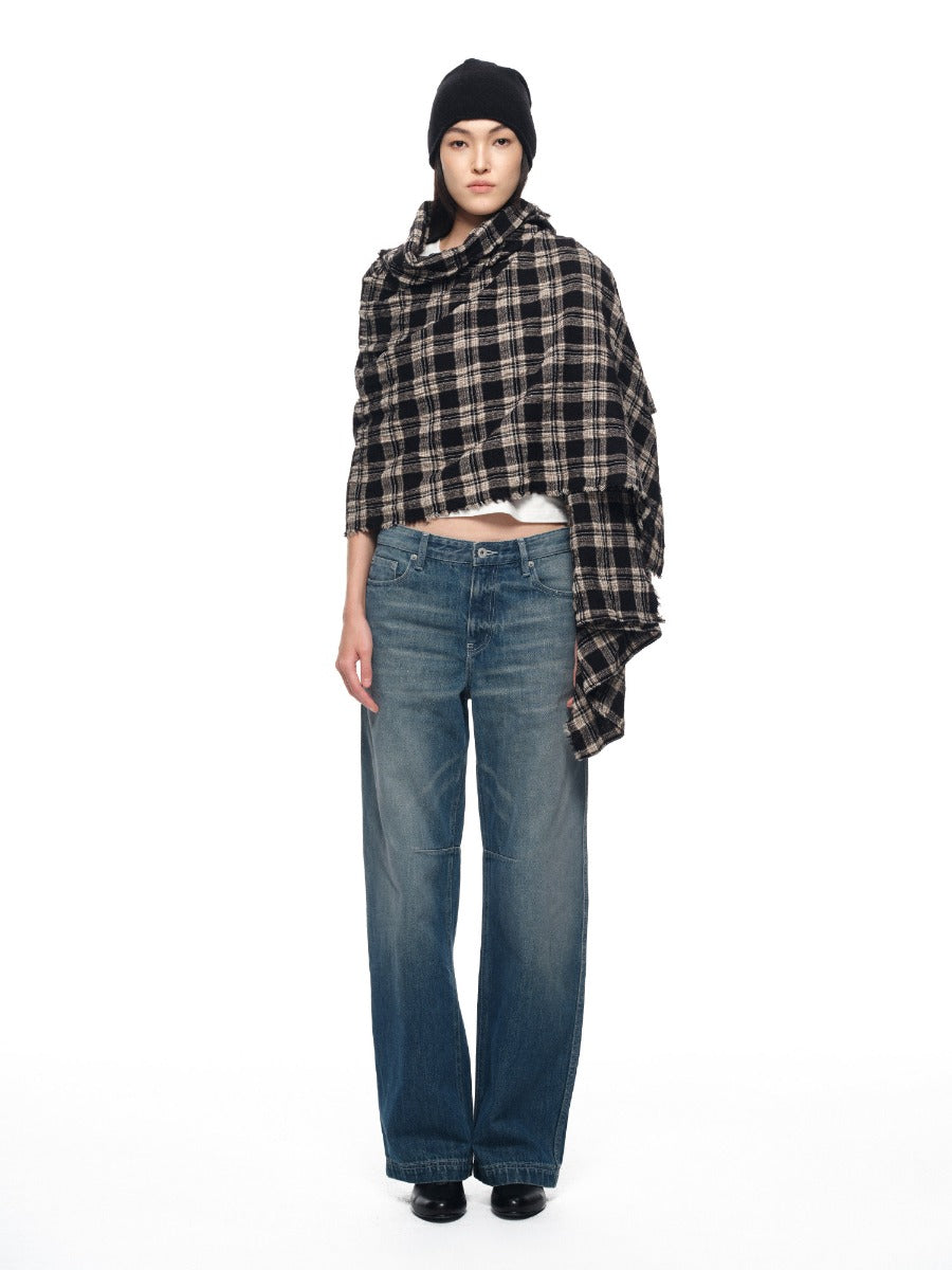 Cloudward Washed Blue Scimitar Low-rise Jeans